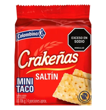 CrakeñAs Saltin Multipack 106 g X4 DISTRIBUIDORA COLOMBINA L